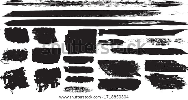 Set Vector Grunge Brushes Style Stock Vector (Royalty Free) 1718850304 ...