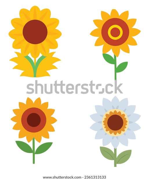 3+ Hundred Sunflower Flower 2d Royalty-Free Images, Stock Photos ...