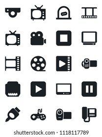 Multimedia Video Player Icon Set Stock Vector (Royalty Free) 1899361882 ...