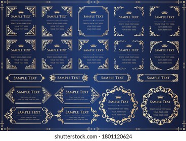 Set Vintage Elements Design Frames Borders Stock Vector (Royalty Free) 1801120624 | Shutterstock