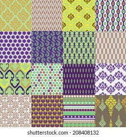 Set Vintage Vector Seamless Patterns Stock Vector (Royalty Free ...