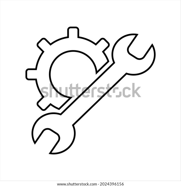 Setting Icon Vector Tools Cog Gear Stock Vector (Royalty Free ...