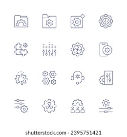 Settings Icon Set Thin Line Icon Stock Vector (Royalty Free) 2395751421 ...