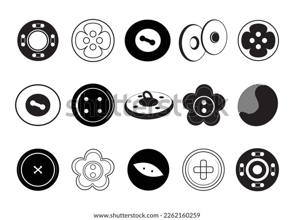 Sewing Button Vector Print Sewing Button Stock Vector (Royalty Free ...