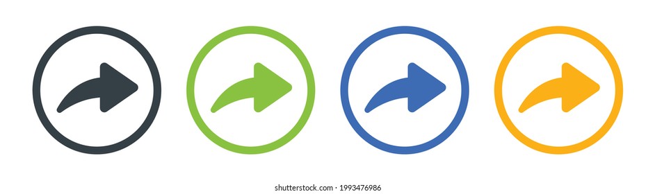 Share Vector Icons Set Arrow Symbol Stock Vector (Royalty Free ...