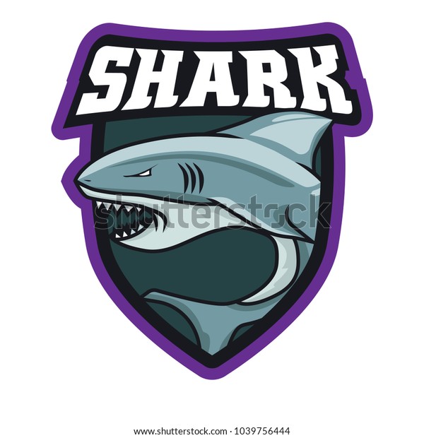Shark Logo Vector Shield Stock Vector (Royalty Free) 1039756444 ...