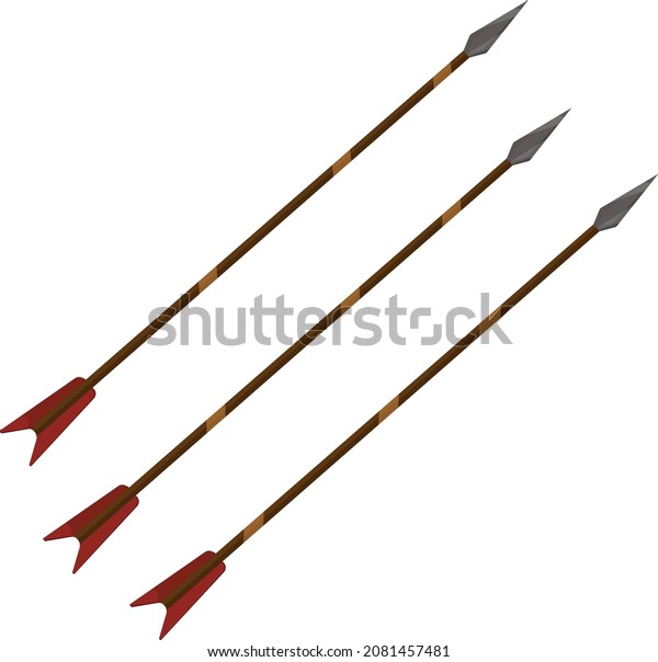Sharp Arrows Illustration Vector On White Stock Vector (Royalty Free ...