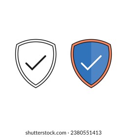 Shield Check Mark Icon Vector Illustration Stock Vector (Royalty Free) 2380551413 | Shutterstock