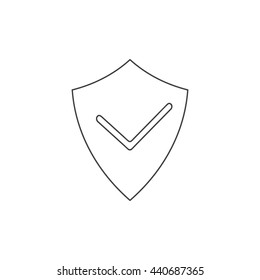 Shield Check Mark Secure Connection Icon Stock Vector (Royalty Free ...