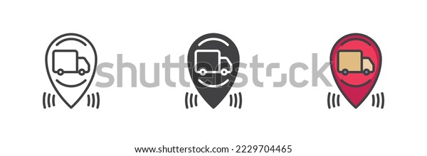 Shipping Tracking Different Style Icon Set Stock Vector (Royalty Free ...