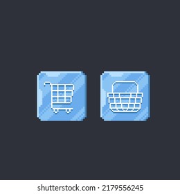 Shop Button Pixel Art Style Stock Vector (Royalty Free) 2179556245 ...