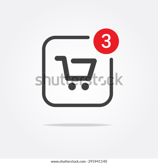 Shopping Notification Icon Stock Vector (Royalty Free) 295941140 ...