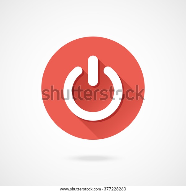 Shut Down Icon Vector Round Shutdown Stock Vector (Royalty Free ...
