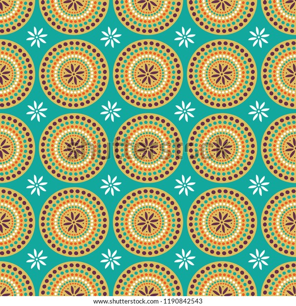 Shweshwe Circle Pattern Stock Vector (Royalty Free) 1190842543 ...