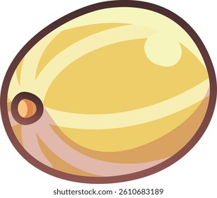Side View Korean Melon Flat Cartoon Stock Vector (Royalty Free ...