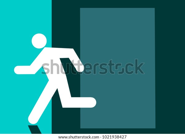 Sign Enter Man Door Vector Illustration: เวกเตอร์สต็อก (ปลอดค่า ...