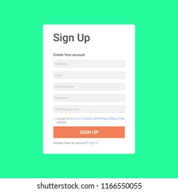 Interface Registration Form Ux Ui Gui Stock Vector (Royalty Free ...