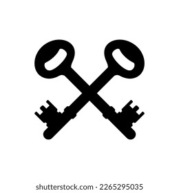 Two Crossed Vintage Keys Heraldic Symbol Stock Vector (Royalty Free ...