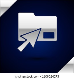 Silver Cursor Click Document Folder Icon Stock Vector (Royalty Free) 1609024273 | Shutterstock