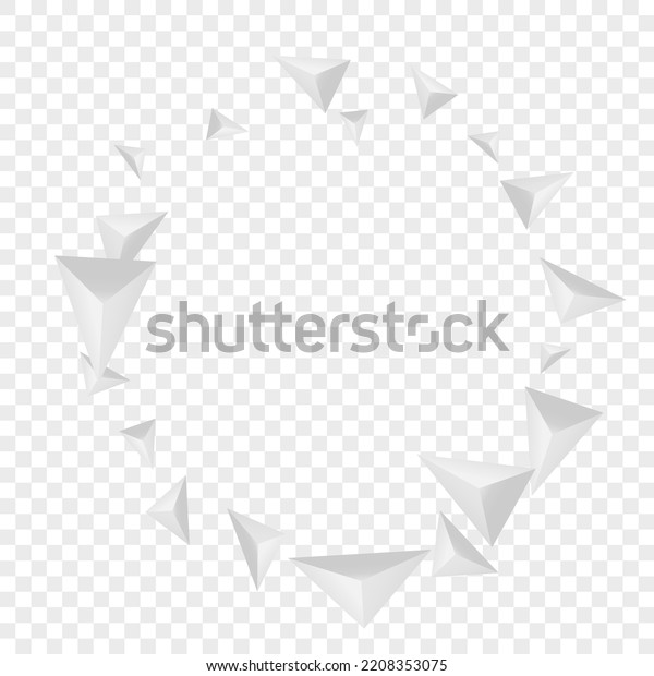 Silver Polygon Background Transparent Vector Fractal Stock Vector ...
