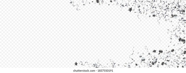 Silver Streamer Isolated Vector Panoramic Transparent Stock Vector ...
