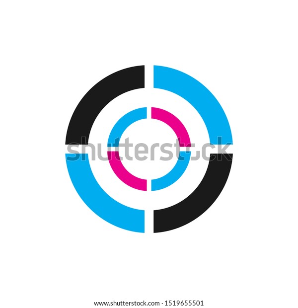 Simple Abstract Rounded Logo Stock Vector (Royalty Free) 1519655501 ...