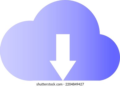 Simple Cloud Load Download Vector Illustration Stock Vector (Royalty ...