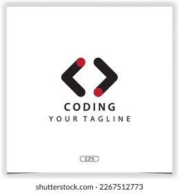 Simple Coding Programmer Logo Premium Elegant Stock Vector (Royalty Free) 2267512747 | Shutterstock