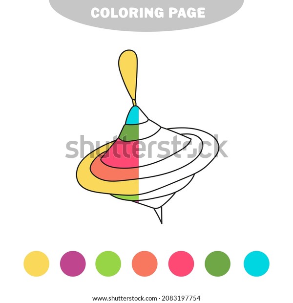 Simple Coloring Page Vector Isolated Illustration Stock Vector (Royalty ...