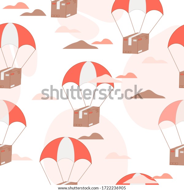 Simple Delivery Package Pattern Whit Pretty Stock Vector (Royalty Free ...
