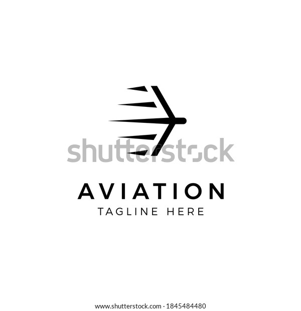 Simple Flight Logo Plane Speed Symbol Stock Vector (Royalty Free ...