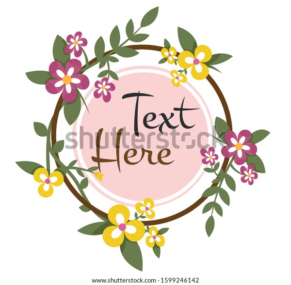 Simple Flower Frame Border Vector Art Stock Vector (Royalty Free ...