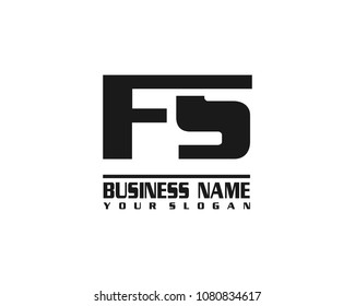 Simple Fs Initial Logo Design Template Stock Vector (Royalty Free ...