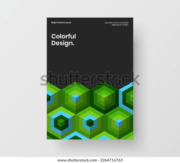 Simple Geometric Pattern Pamphlet Layout Trendy Stock Vector (Royalty ...