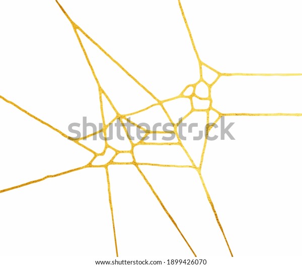 Simple Gold Line Pattern Kintsugi Crack: เวกเตอร์สต็อก (ปลอดค่า ...