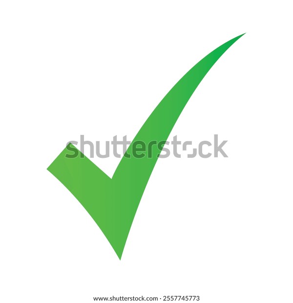 Simple Green Check Mark Vector Stock Vector (Royalty Free) 2557745773 ...
