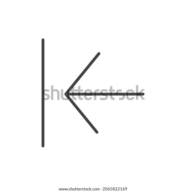 Simple Left Arrow Design Direction Concept Stock Vector (Royalty Free ...