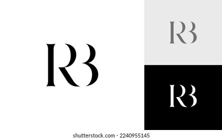 Simple Luxury Letter Rb Monogram Logo Stock Vector (Royalty Free) 2240955145 | Shutterstock