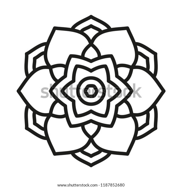 Simple Mandala Shape Vector Stock Vector (Royalty Free) 1187852680 ...