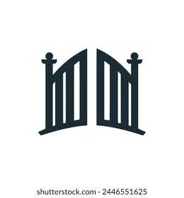 Simple Open Gate Logo Vector Illustration Stock Vector (Royalty Free) 2446551625 | Shutterstock