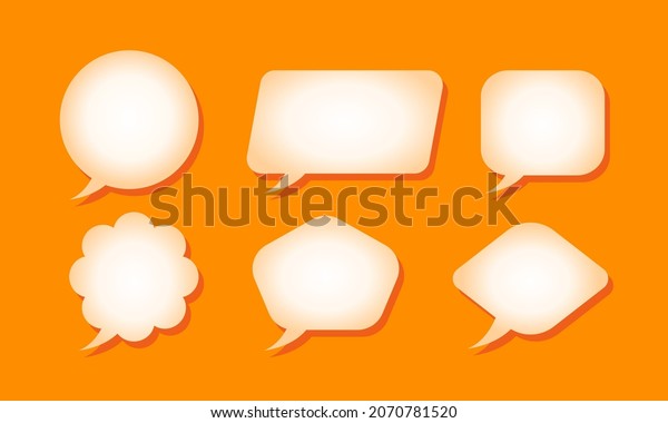 Simple Orange Theme Callout Design Stock Vector (Royalty Free ...