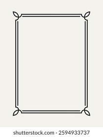 Simple Outline Frame Thin Border Double: стоковая векторная графика ...