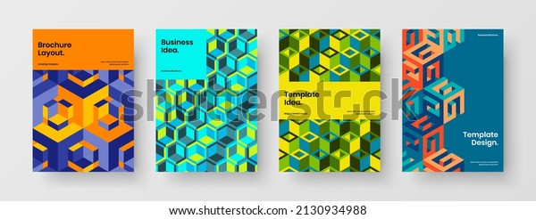 Simple Pamphlet Vector Design Layout Composition Stock Vector (Royalty ...