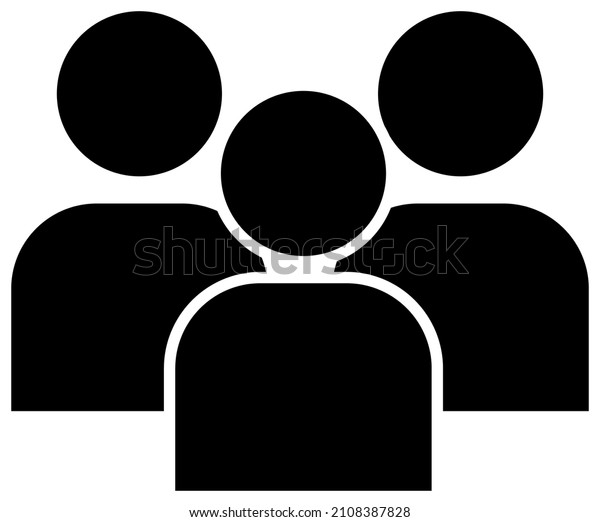 Simple Pictogram Multiple Avatars Stock Vector (Royalty Free ...