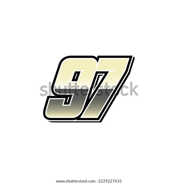 Simple Racing Start Number 97 Vector Stock Vector (Royalty Free ...