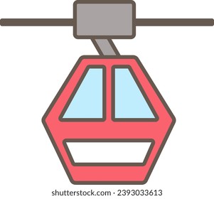 Simple Red Illustration Ropeway Stock Vector (Royalty Free) 2386444909 ...