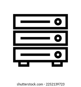 Simple Server Icon Data Storage Icon Stock Vector (Royalty Free ...