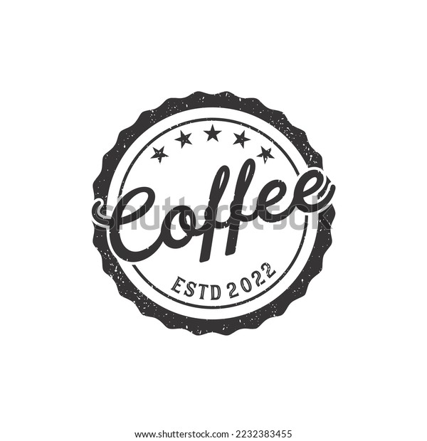 Simple Stamp Coffee Shop Logo Design Stock Vector (Royalty Free ...