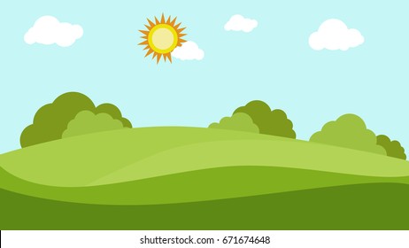 Simple Summer Landscape Background Stock Vector (Royalty Free ...