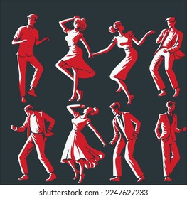 Simple Vector Image About Dancing People Stock Vector (Royalty Free ...